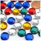 White Chalk Acrylic Square Gems - Lead-Free, Sizes 12mm & 15mm, Flat ...